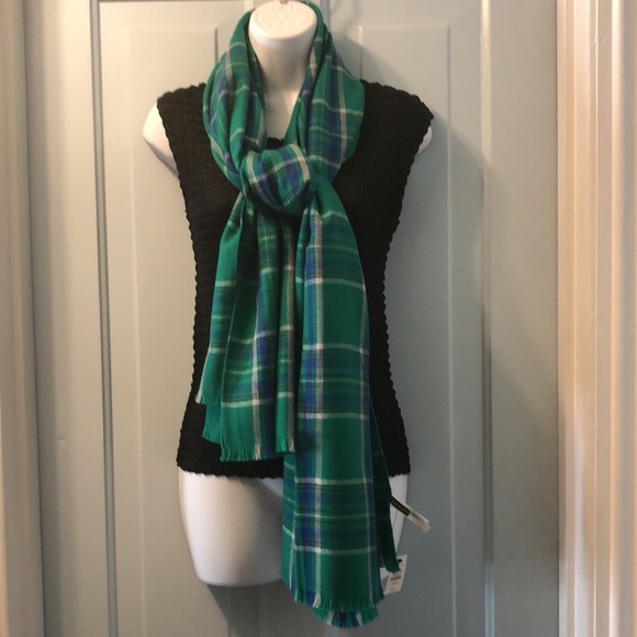 Talbots | Accessories | Talbots Nwt Plaid Oblong Scarf Acrylic Wool ...
